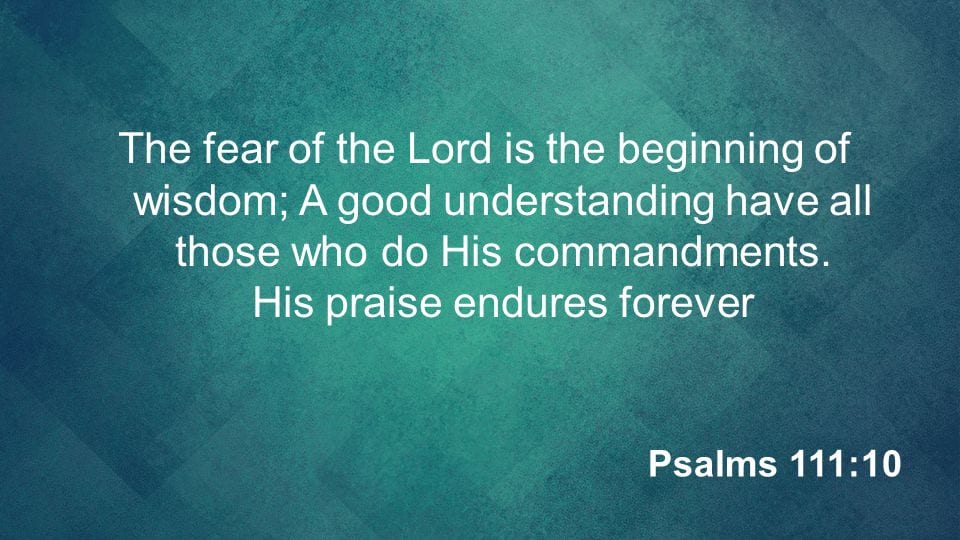 Understanding the Fear of the Lord in Wisdom – Collection of Commentaries